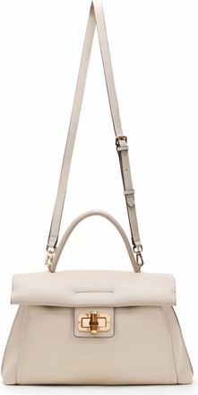 Oltre Femme, Sacs, Beige, Taille: ONE Size Sac bandouli&egrave;re avec fermoir tourniquet