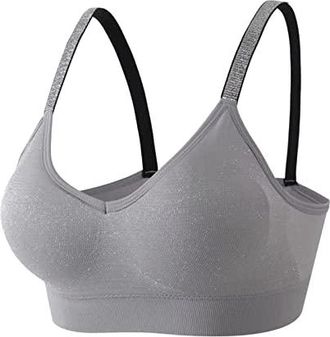 Generic Soutien-gorge 2026 pour femme avec ruban argent&eacute; - Des centaines de sous-v&ecirc;tements sexy sans couture - Bretelles envelopp&eacute;es dans le dos - Sous-v&ecirc;teme