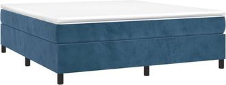 vidaXL Boxspringbettgestell Dunkelblau 200x200 cm Samt vidaXL