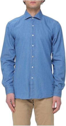 Fay Chemise coupe droite - Homme - Chemises - Bleu - Taille: 3XL