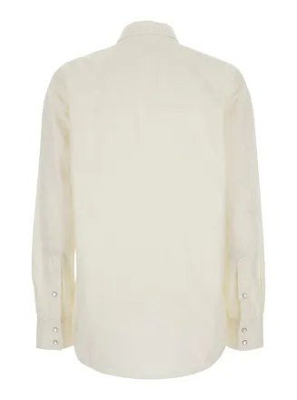 AG - Adriano Goldschmied Womens Shirt Noiki White Cotton Blouses