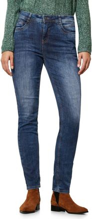 Street One Damen A375885 Jeanshose High Waist, Authentic Blue Wash, 28W / 32L EU