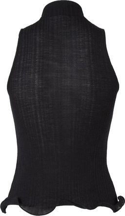 Fendi Virgin Wool Logo-Knit Sweater - Black