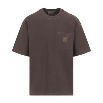 Carhartt Work in Progress S/S Loose Pocket T-Shirt - - Tops - Herren - Braun - S