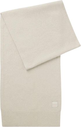 HUGO BOSS Schal f&uuml;r Herren, gerippt, Wolle (Hellbeige)