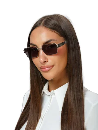 Just Cavalli SJC153 Metal Rectangle Sunglasses - Silver