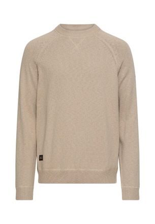 Camel Active Herren Strickpullover mit Rundhalsausschnitt Beige, Menswear-XXL