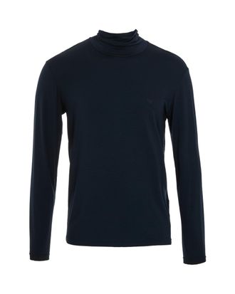 Emporio Armani Mans Tech Rollkragenpullover aus Wolle, Blau, Gr&ouml;&szlig;e L, Armani Blue, L