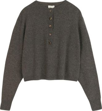 Alysi Maglia Serafino - - Knitwear - Damen - Braun - M