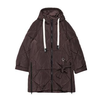 ottod'Ame Femme, Vestes, Brun, Taille: 34 FR Midi Puffer Jacket