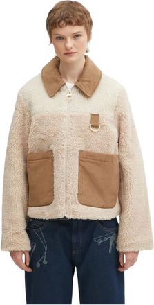 Barbour Malena Fleece Jacket - Femme - Vestes - Beige - Taille: 46 FR