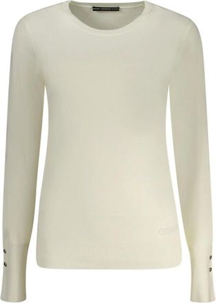 Guess Femme, Pulls, Blanc, Taille: 42 FR Elinor Pulls &agrave; col rond