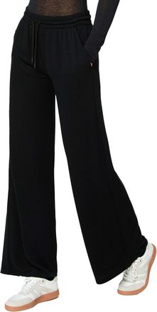 Nur Die Wide Pants mit weitem Bein-Schnitt lockere Passform Kordelzug Verstellbarer breiter Bund weich Weite Hose High Waist Freizeithose Damen