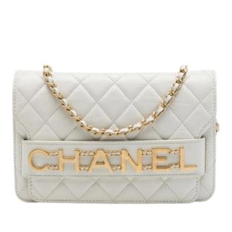 Chanel Sac bandouli&egrave;re matelass&eacute; vintage doccasion - Femme - Pre-owned - Blanc - Taille: ONE Size
