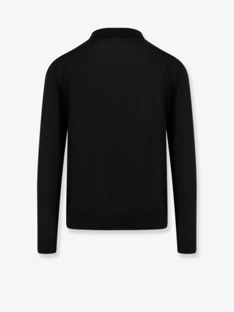 Kiton Mens Polo Shirt Black Wool T-shirts And Polos