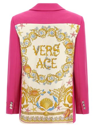 Versace Womens Fuchsia Virgin Wool Blazer Clothing