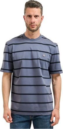 HUGO BOSS Homme, Tops, Bleu, Taille: XL T-shirt en coton merceris&eacute; avec monogramme Double B