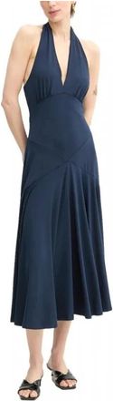 Michael Kors Femme, Robes, Bleu, Taille: 38 FR Robe Midi Dos Nu