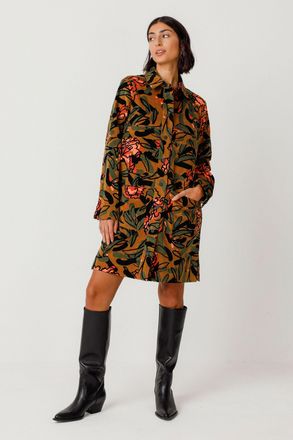 SKFK Damen vegan Hemdkleid Gaila Mehrfarbig