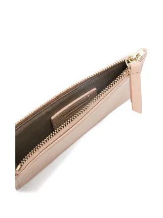 Emporio Armani Tumbled Leather Card Case - Beige