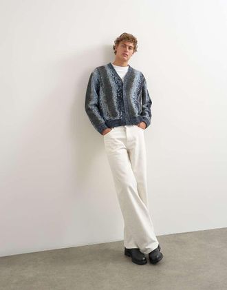 Topman jean coupe baggy rigide blanc