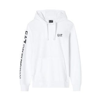 Emporio Armani Emporio Armani Ea7, Homme, Sweatshirts et sweats &agrave; capuche, Blanc, Taille: L Logo Series Sweat &agrave; capuche