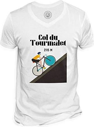 Fabulous T-Shirt Homme Col V Col du Tourmalet Vélo France Cyclisme Tour Course Pyrénées