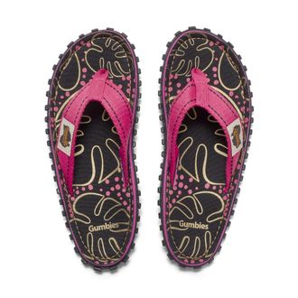 Gumbies Originals Damen - Flip Flops aus recycelten Materialien - profilierte Sohle aus wiederverwerteten Autoreifen, weiches Fu&szlig;bett aus Canvas-Baumwolle, be