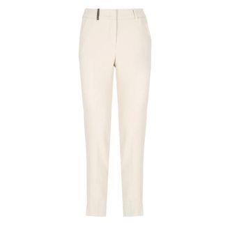 PESERICO Ivory Hose mit G&uuml;rtelschlaufen - - Trousers - Damen - Beige - XS