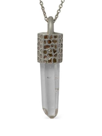 Parts Of Four collier &agrave; pendentif pav&eacute; de quartz - Argent