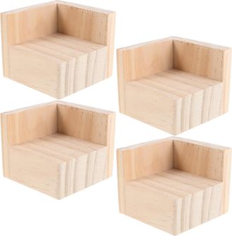 Supvox 4er-Set M&ouml;belbeinerh&ouml;hungen: Massivholz-Sofabeine als Ersatz f&uuml;r Schreibtische, Sofasessel, Betten, Couchtische und K&uuml;chenm&ouml;bel (3 cm)