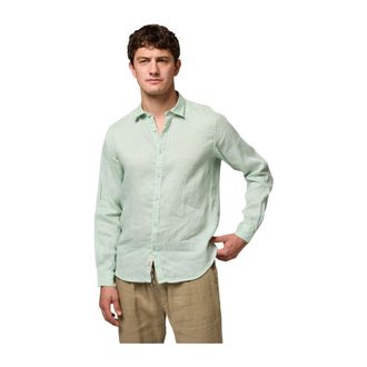 Gianni Lupo Homme, Chemises, Vert, Taille: M Gl7619S Linen Shirt