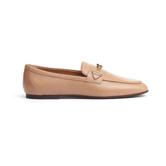 Tod's Beige Loafer Schuhe mit T-Ring Schnalle - - Shoes - Damen - Beige - 38 1/2 EU