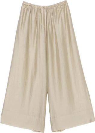 Entire studios Entire Studios, Femme, Pantalons, Beige, Taille: 40 FR Pantalon large &agrave; taille couliss&eacute;e