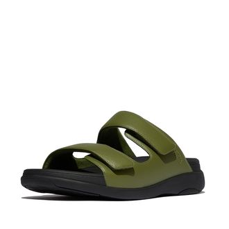 FitFlop Herren F-Mode Go Mens Adjustable Two-bar Slides Schiebe-Sandalen, laubgr&uuml;n, 42 EU