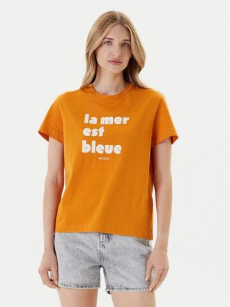Mustang Jeans Mustang T-Shirt Floris 1016157 Orange Relaxed Fit