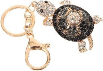 Milisten Porte-Cl&eacute;s D&eacute;coratif Tortue Orn&eacute; de Strass &Eacute;tincelants pour Paquet et Cl&eacute;s Couleur Noire Accessoire D&eacute;licat
