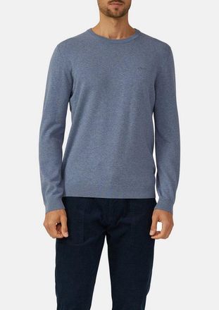 s.Oliver Rundhalspullover Basic (1-tlg) Feinstrick-Komfort mit Logo-Detail