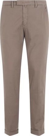BRIGLIA 1949 Homme, Pantalons, Brun, Taille: W47 Pantalone Ventre Piatto Raso Cotone