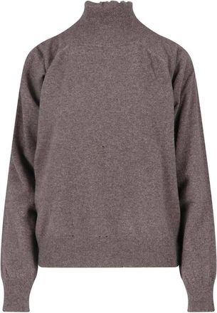 Maison Margiela Pull Col Rond - Marron