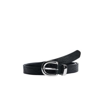 Sunflower Schwarzer Croc-Muster G&uuml;rtel - - Accessories - Herren - Schwarzk - 95 CM