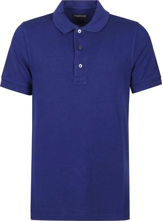 Tom Ford Homme, Tops, Bleu, Taille: L Polo &agrave; Manches Courtes