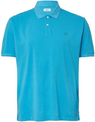 s.Oliver Kurzarmshirt Polo-Shirt Poloshirt mit kleinem Labelpatch