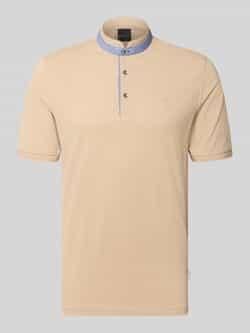 Bugatti Slim Fit Poloshirt mit Stehkragen