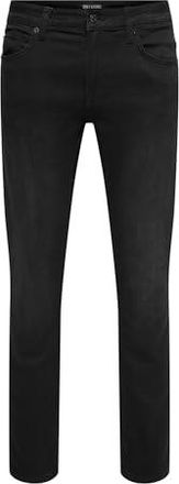 Only & Sons Jean Slim ONSLOOM Taille Moyenne Slim Fit Jeans Black 32 30 Black 1 (US) 32 / L30