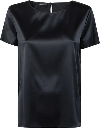 Emporio Armani Top Manches Courtes - Femme - Blouses et Chemises - Noir - Taille: 42 FR