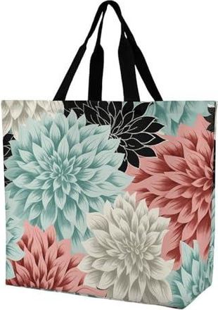 Generic Fleur De Dahlia Sac Courses Grand Sacs Imperm&eacute;able Sac Fourre Tout Pour Gym Voyage Universit&eacute;