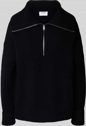 Filippa K Oversized Pullover mit Troyer-Kragen