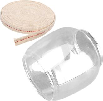 SOLUSTRE Klarer Ersatzglas Lampenschirm Kerosinlampe mit Praktischem Baumwoll docht Winddichtes Öllampen Ersatzglas für Vintage Stil Petroleumlampe Installiere