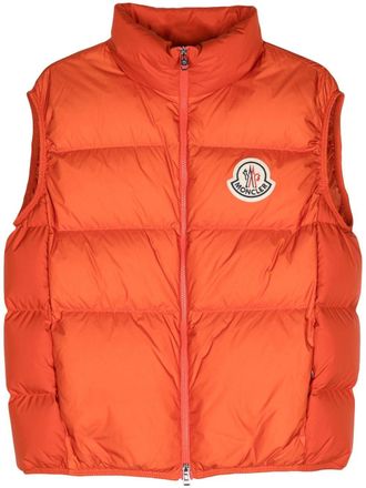 Moncler gilet Almaz à design matelassé - Orange